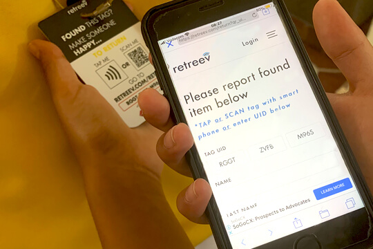 SMART bag tags | Email & Text notifications | Retreev